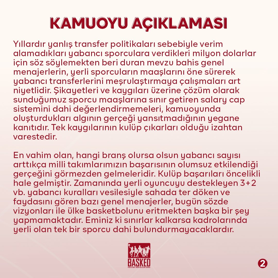 BASKED: Yeni yabancı kuralı kabul edilemez - Basket Dergisi | Basketbol ...